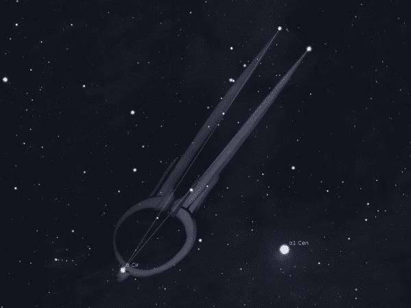 Sternbild Zirkel (Circinus) * deinstern24.de